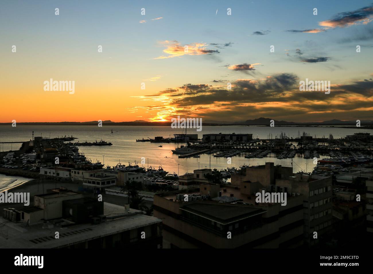 Santa Pola, Alicante, Spain- January 10, 2023: Spectacular and colorful ...