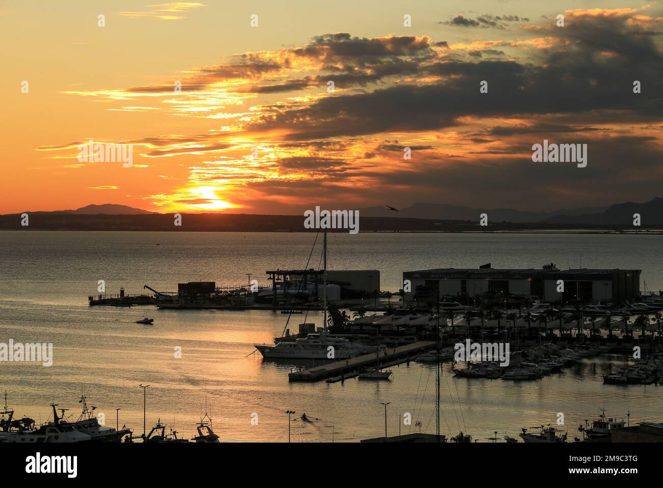 Santa Pola, Alicante, Spain- January 10, 2023: Spectacular and colorful ...