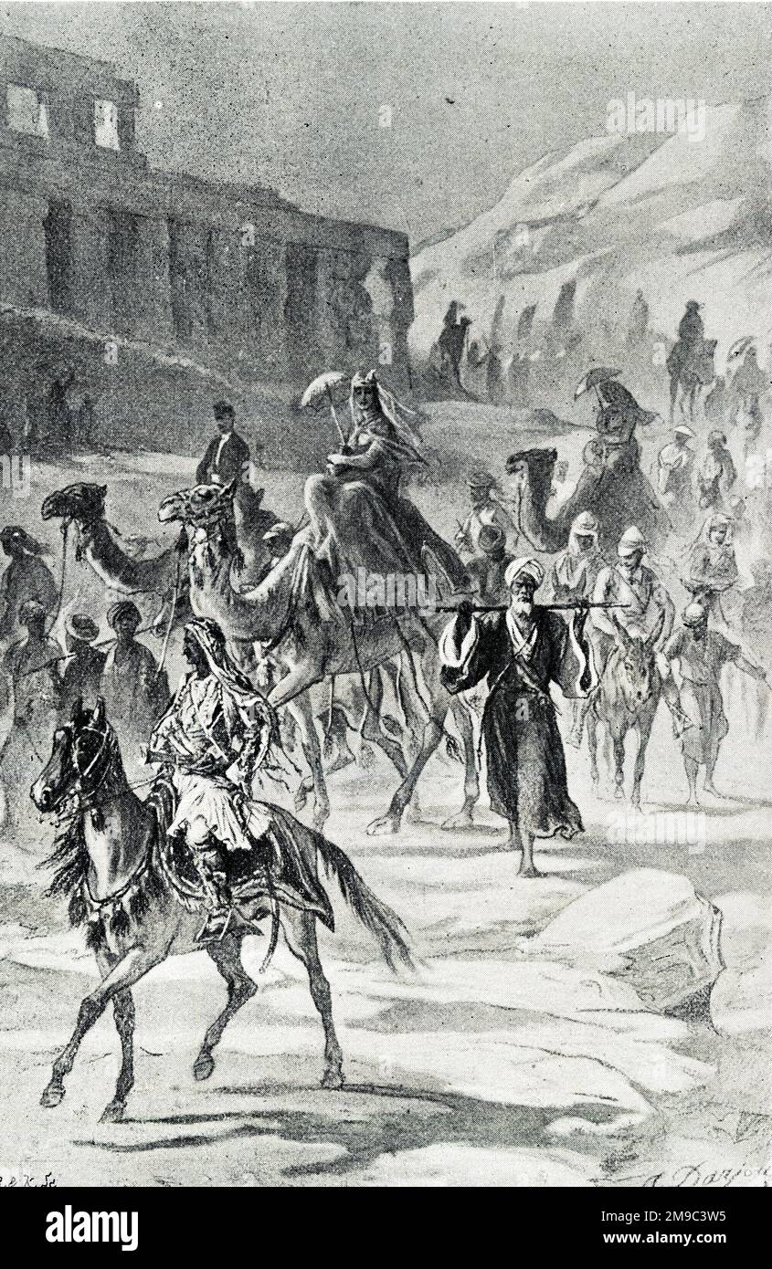 Empress Eugenie's visit to Egypt in November 1869 for the opening of ...