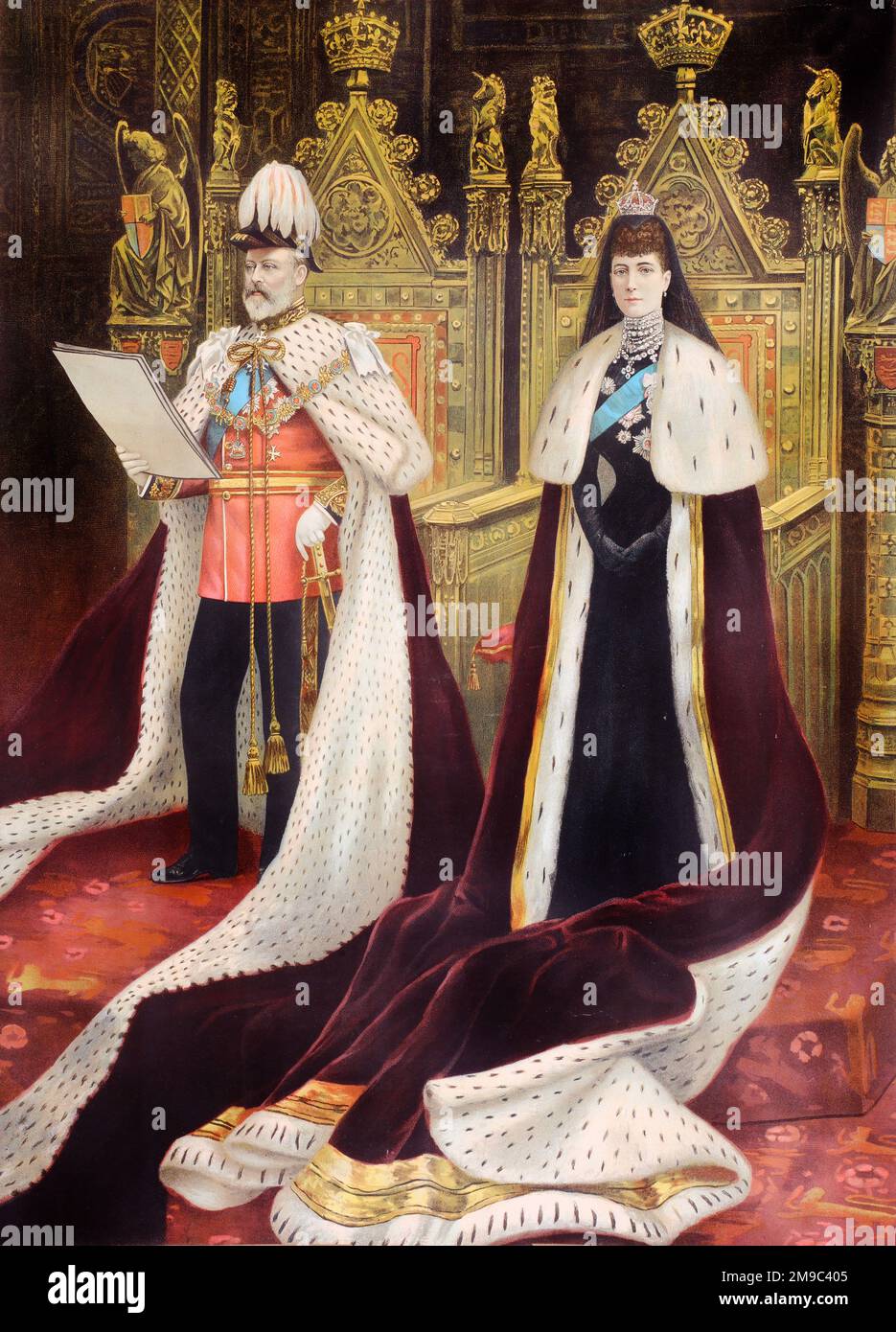 Coronation of King Edward VII and Queen Alexandra at Westminster Abbey ...