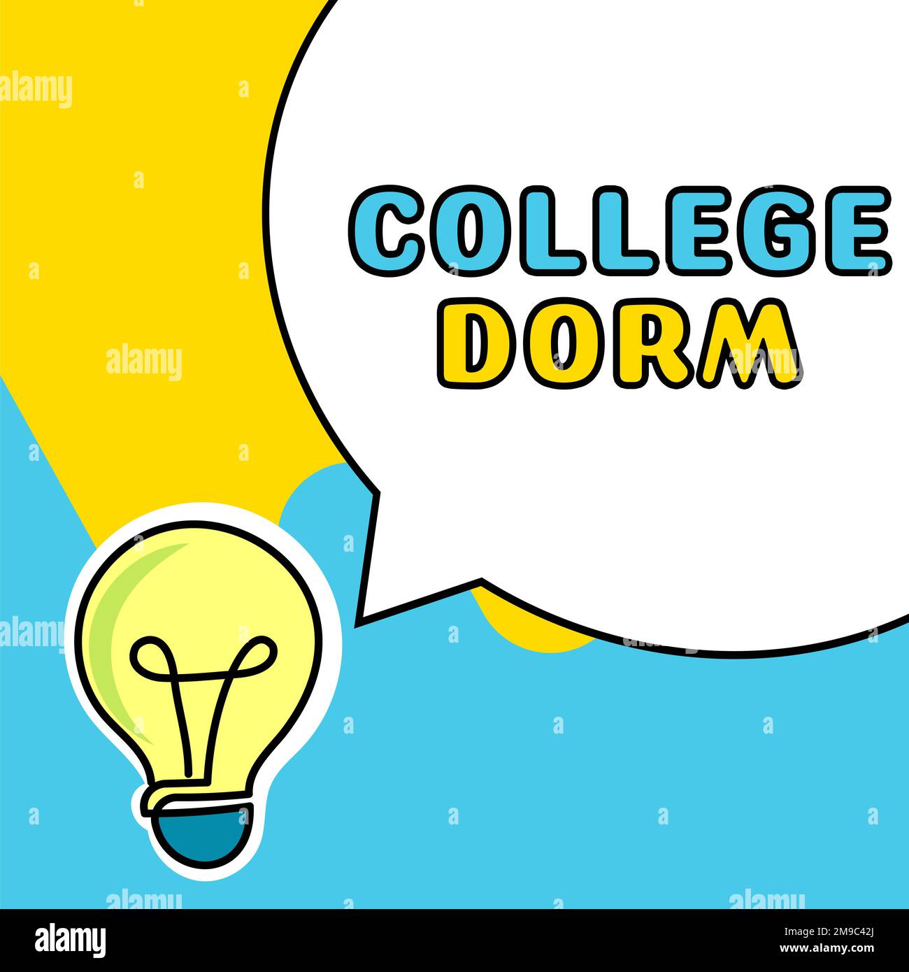 Hand writing sign College Dorm. Conceptual photo residence hall ...