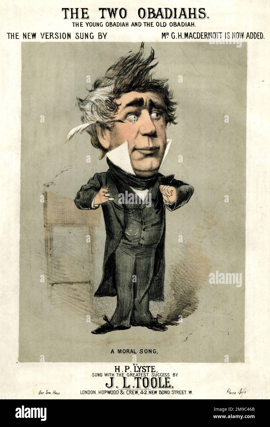 Music cover, The Two Obadiahs (The Young Obadiah and the Old Obadiah ...