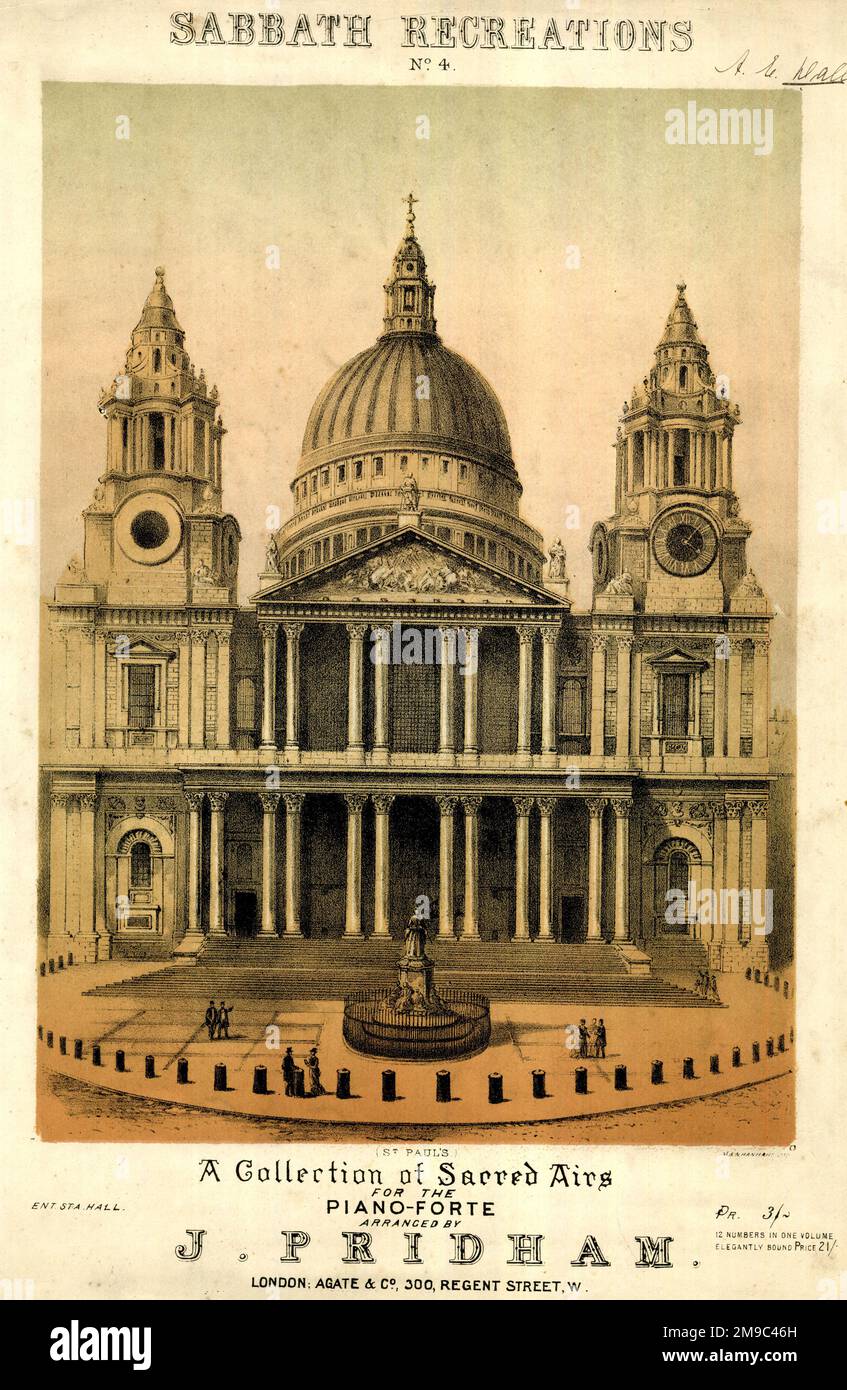 Music cover, Sabbath Recreations No. 4, a Collection of Sacred Airs for ...