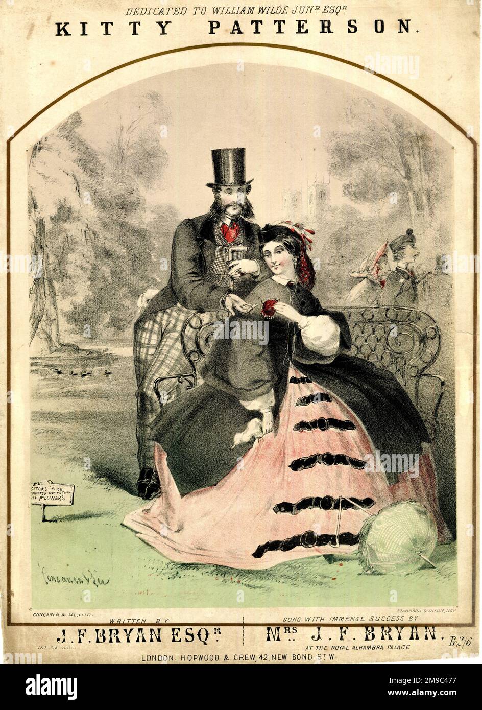 Music cover, Kitty Patterson, dedicated to William Wilde, sung by Mr ...