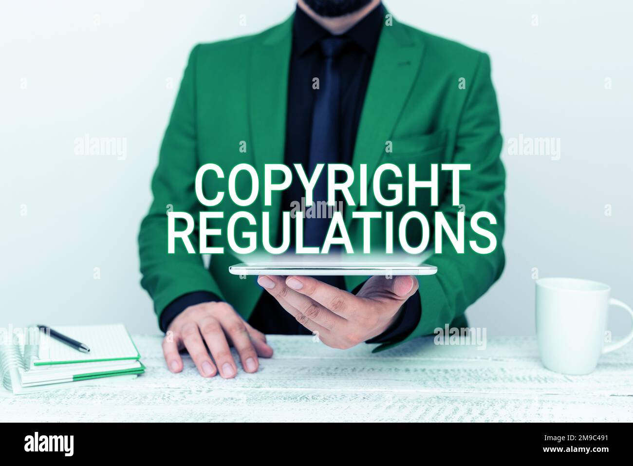 Conceptual caption Copyright Regulations. Business concept body of law ...