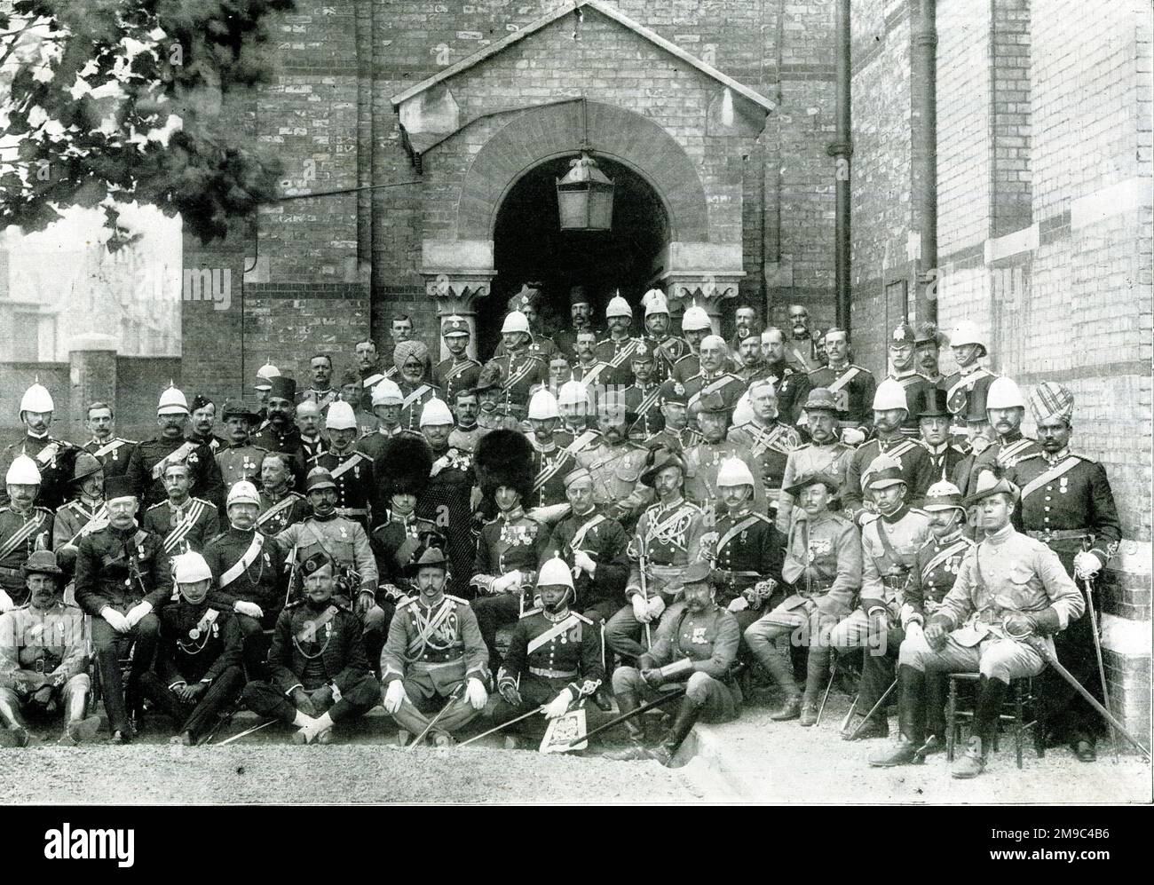 Soldiers of the Queen, a Jubilee group of Colonials Stock Photo - Alamy