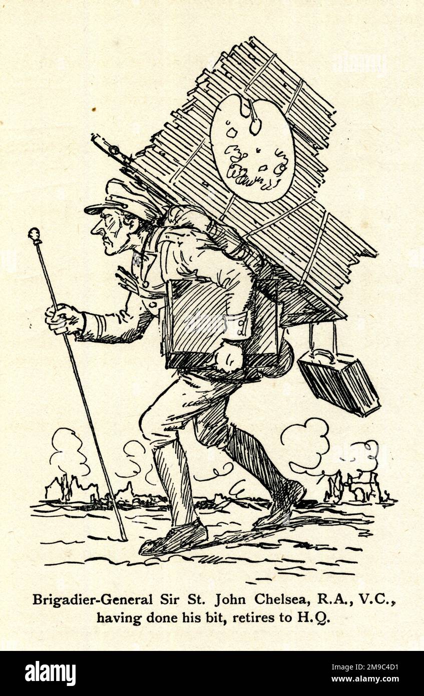 Cartoon, Brigadier-General Sir St John Chelsea, RA, VC, having done his ...