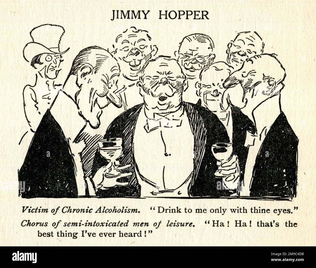 Cartoon, Jimmy Hopper, Drink to me only with thine eyes Stock Photo - Alamy