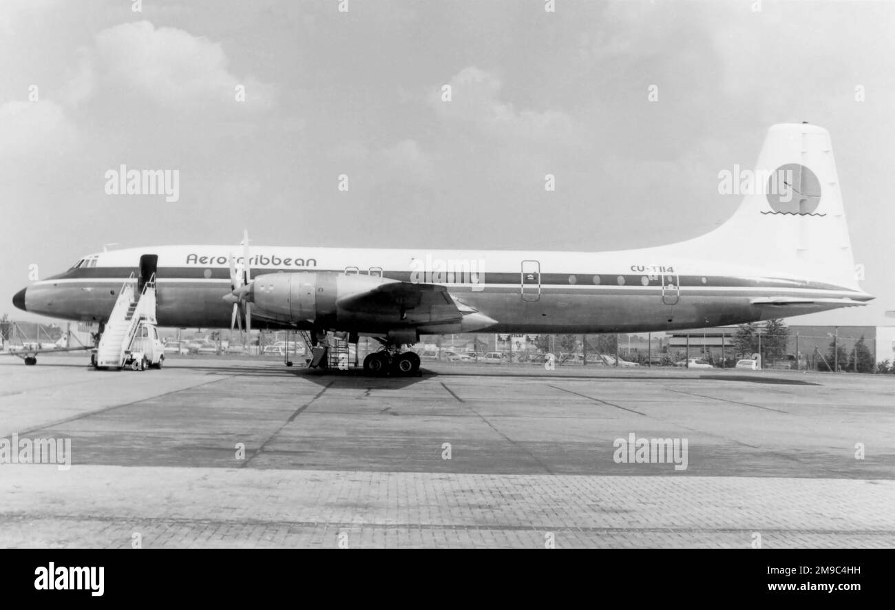 Bristol Britannia 318 CU-T114 (msn 13433), of Aerocarribbean Stock ...
