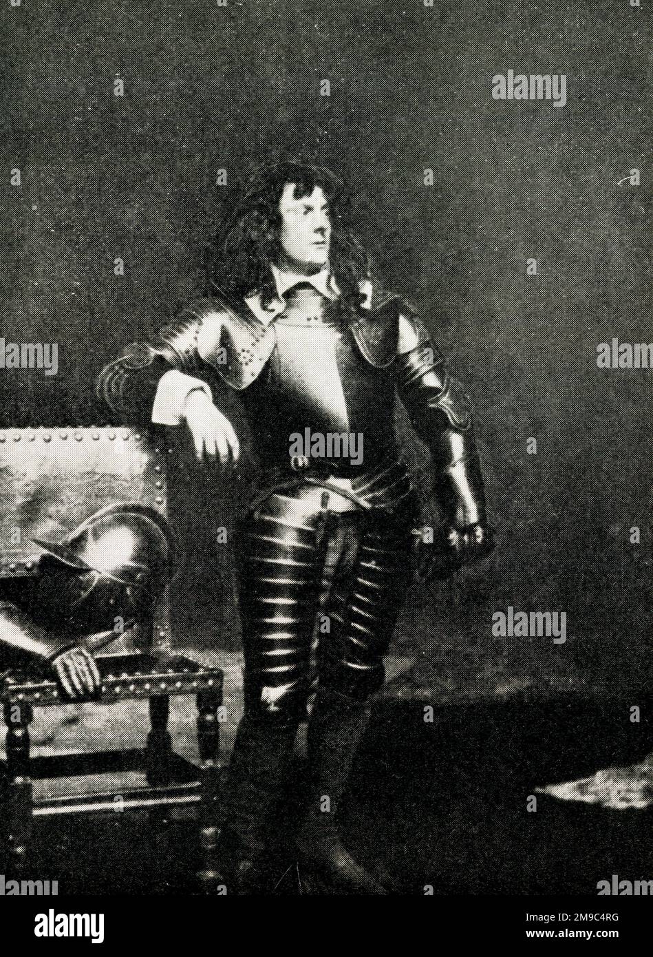 John Seymour Lucas (1849-1923), artist, in one of his suits of armour ...