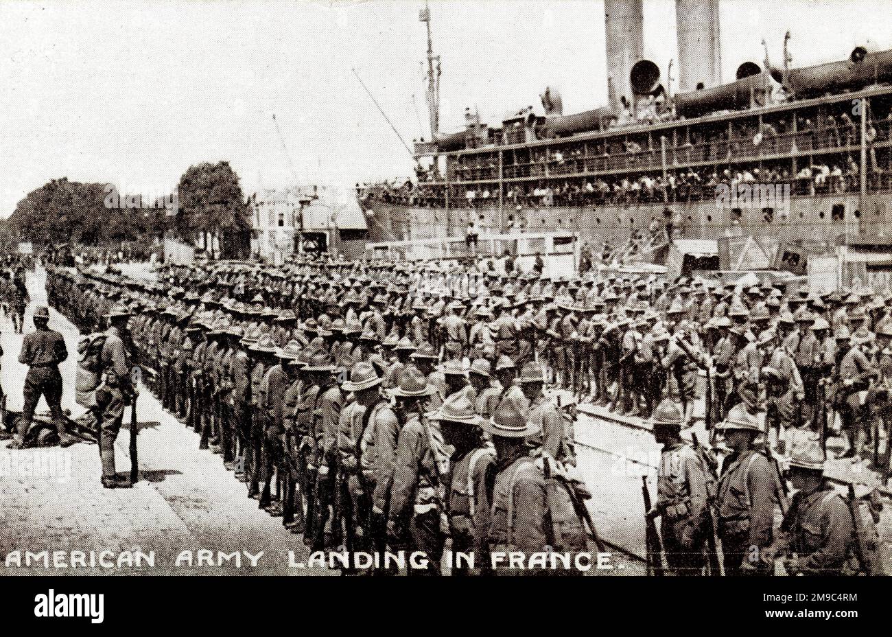 American Army landing in France, WW1 Stock Photo - Alamy
