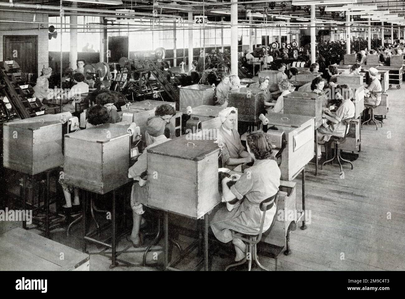 Weighing and Packing Tobacco at Ogden's Factory, Liverpool Stock Photo ...