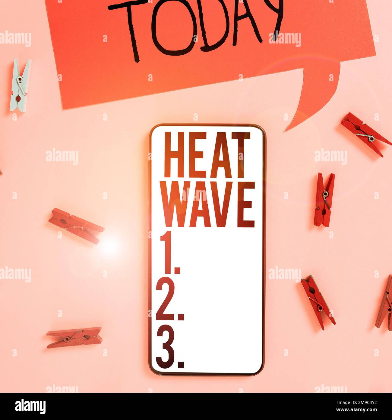 Text showing inspiration Heat Wave. Internet Concept a prolonged period ...