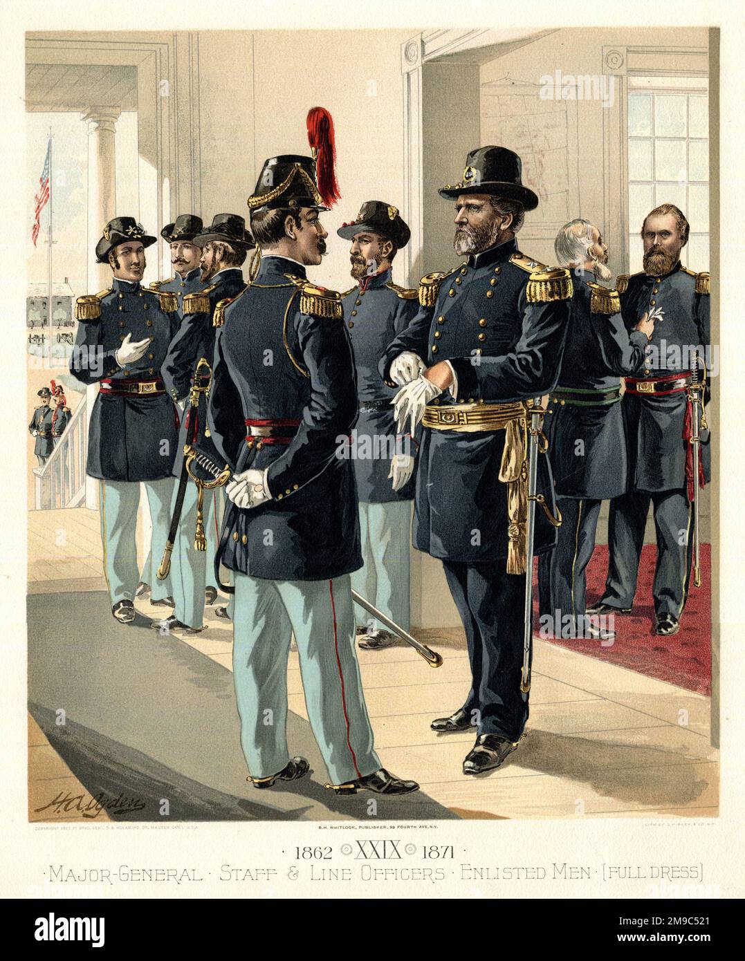 Major-General, Staff and Line Officers, Enlisted Men, Full Dress, 1862 ...