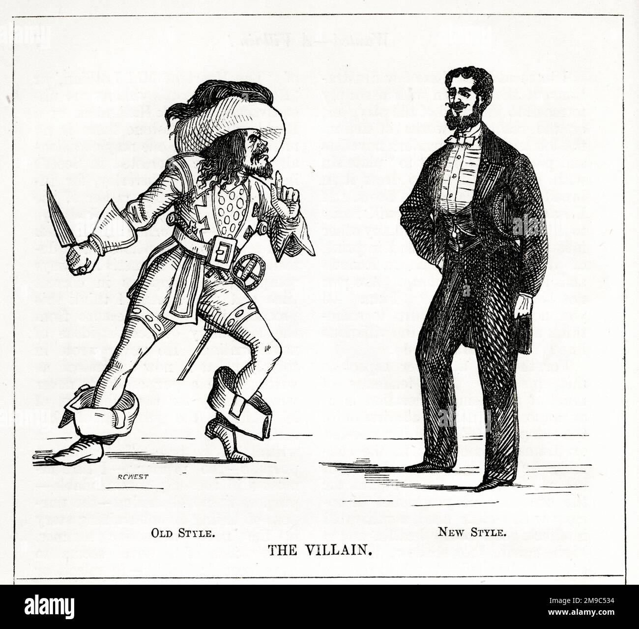 Theatre Villains, Old Style and New Style Stock Photo - Alamy