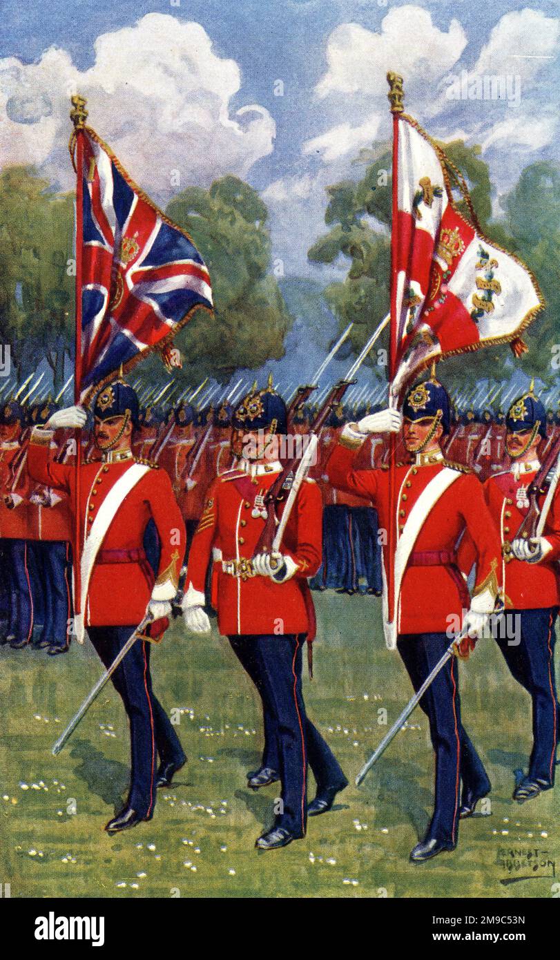 The Colours and Escort, the Manchester Regiment Stock Photo - Alamy