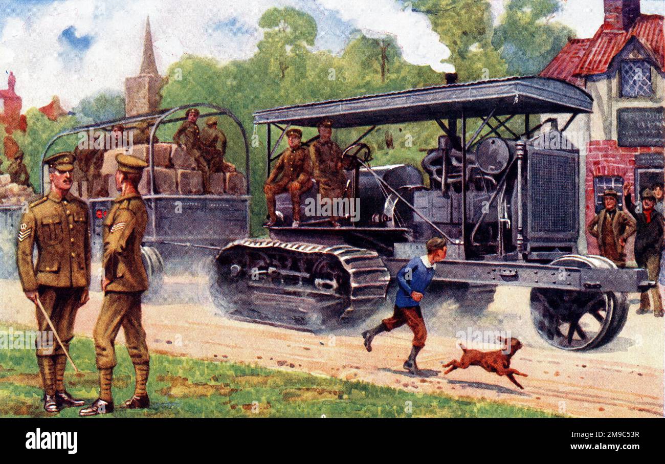 Caterpillar Traction Engine used by the Army Service Corps during the ...