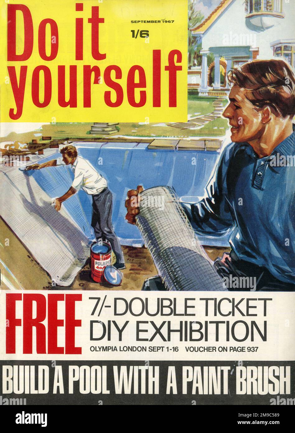 Cover design, Do it yourself, September 1967 - build a pool with a ...