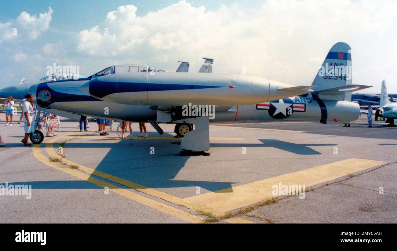 Republic F-84E-15-RE Thunderjet 49-2348 on display at Rickenbacker ANGB ...