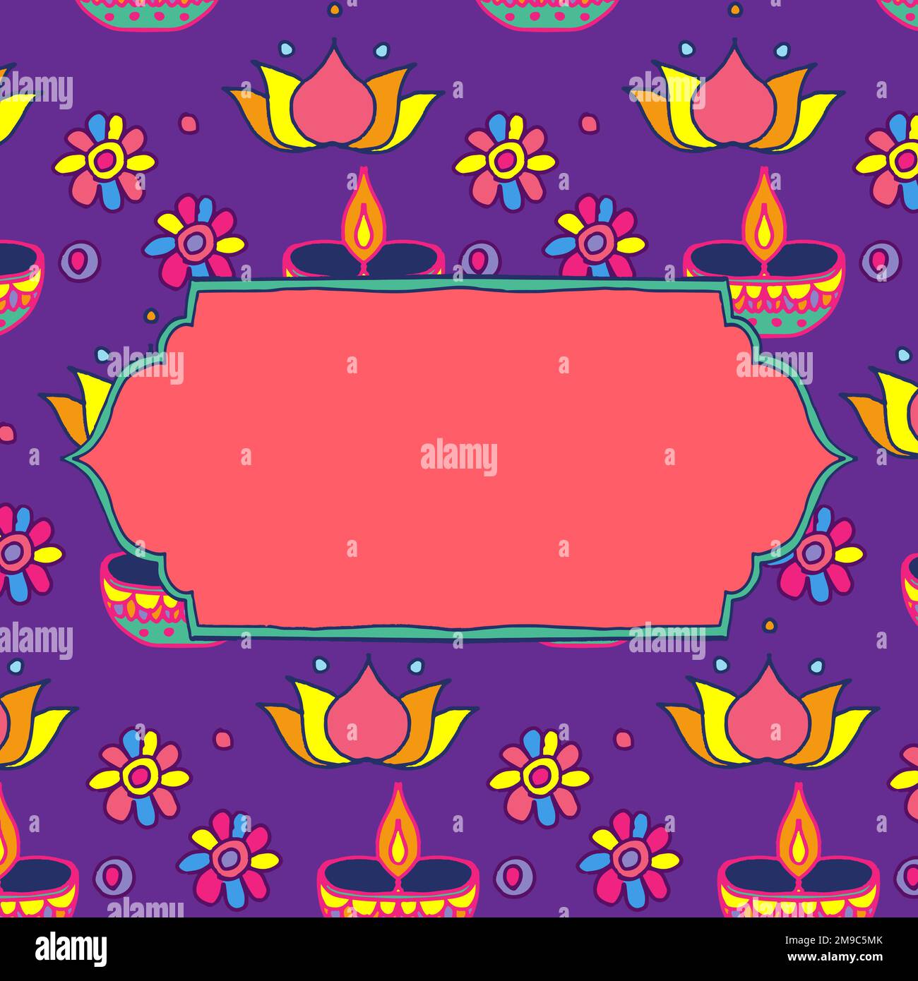Diwali festival rangoli Indian frame vector Stock Vector Image & Art ...