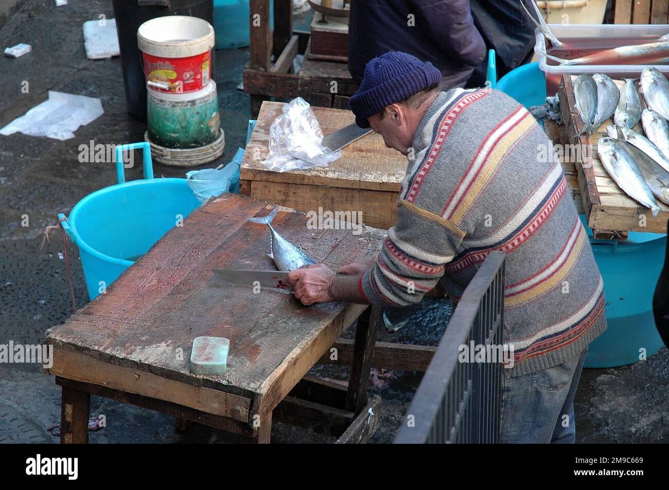 10-21-2007.Catania,Italy.La Pescheria.Fish market in Catania Stock ...
