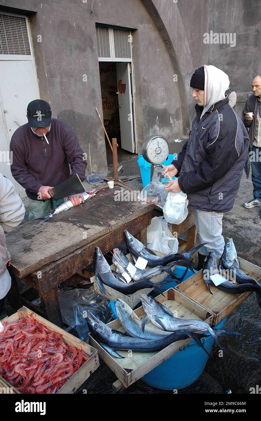 10-21-2007.Catania,Italy.La Pescheria.Fish market in Catania Stock ...