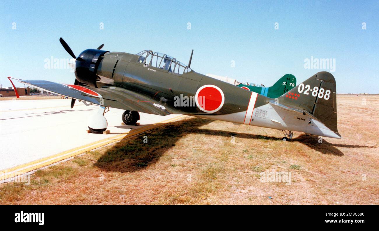 R T Aircraft RT AM6 N50RT (msn 0001), a Mitsubishi A6M2 replica of the ...