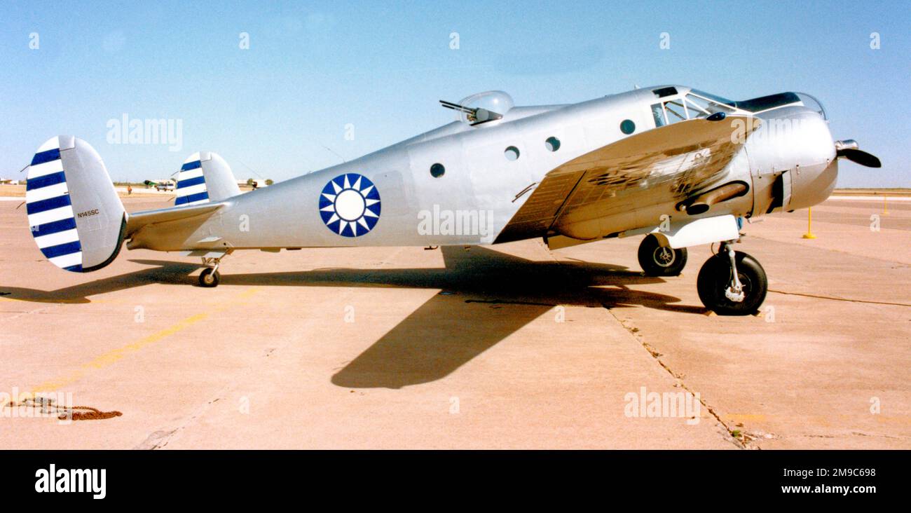 Beech SNB-1 Kansan N145SC (msn 3815, ex BuAer 51025), at Midland ...