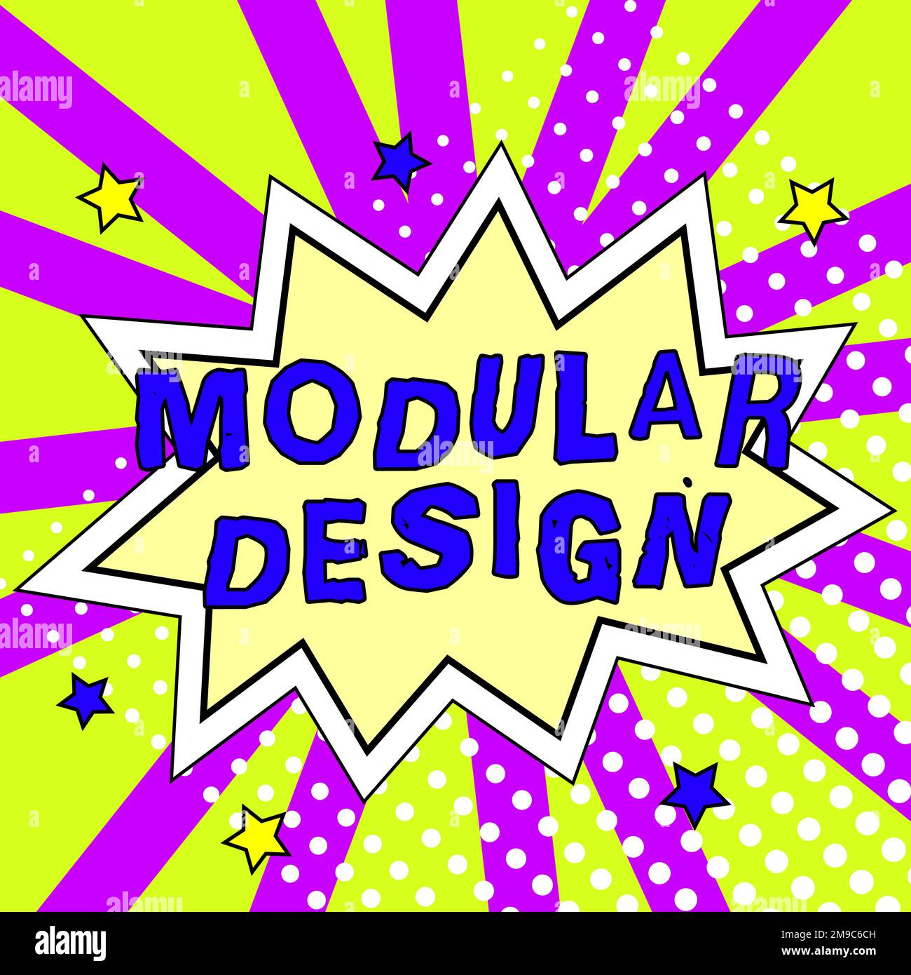 Text showing inspiration Modular Design. Word for product designing to ...