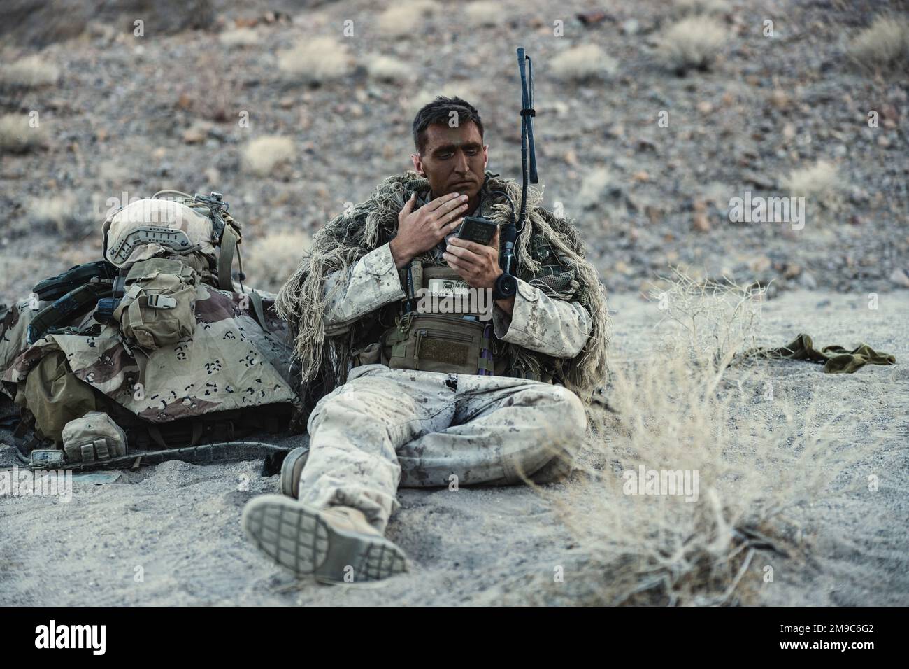 U.S. Marine Corps Sgt. Tim Bradley, chief scout sniper with Weapons ...