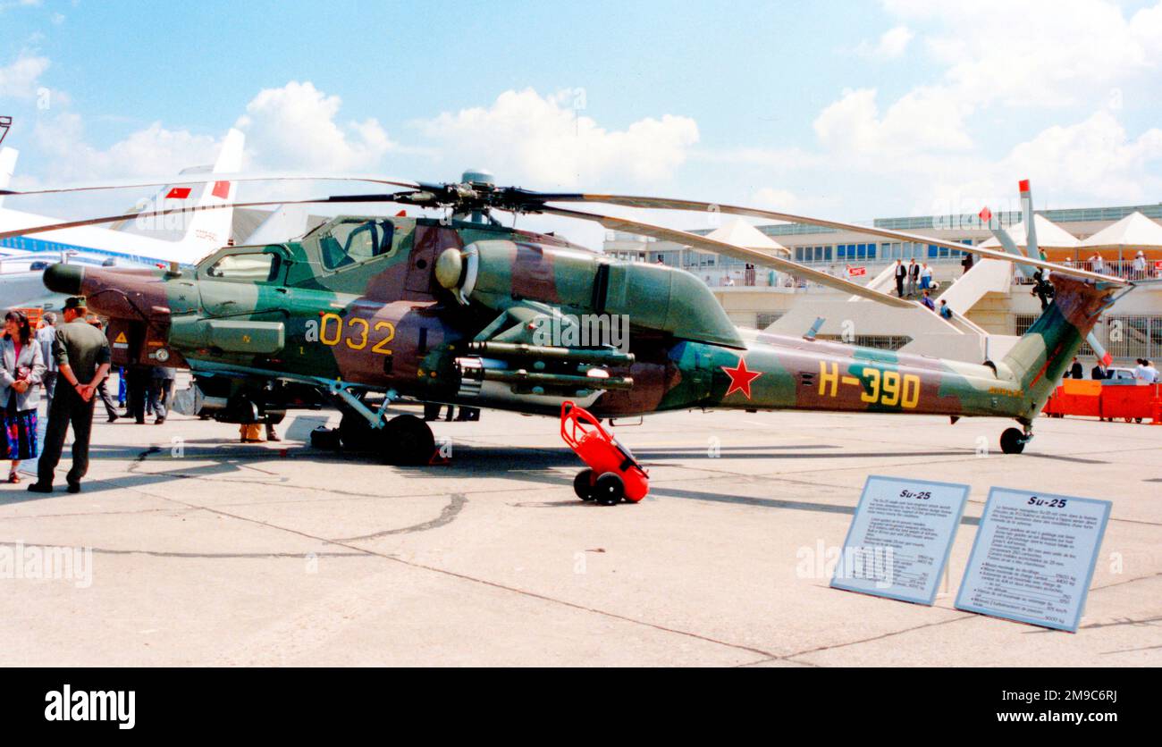 Mil Mi-28A 032 Yellow (msn 0003), the third prototype at the Paris Air ...