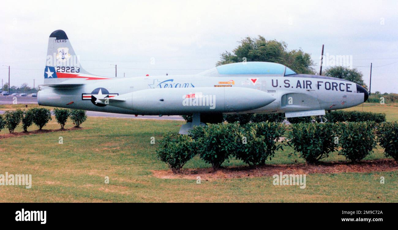 Lockheed T-33A-1-LO 52-9223 (MSN 580-7289), on display with Texas ANG ...
