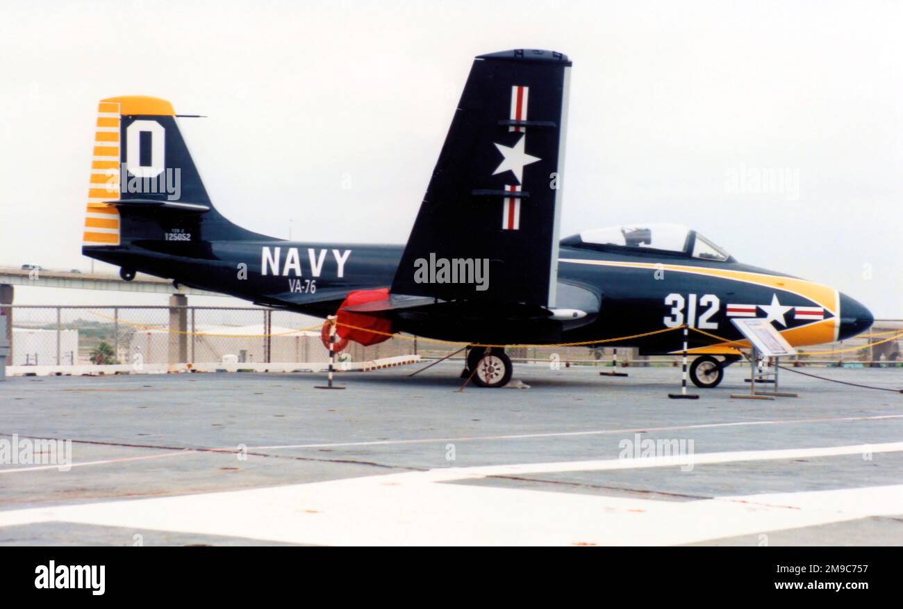 McDonnell F2H-2 Banshee 125052, on display at the USS Lexington Museum ...