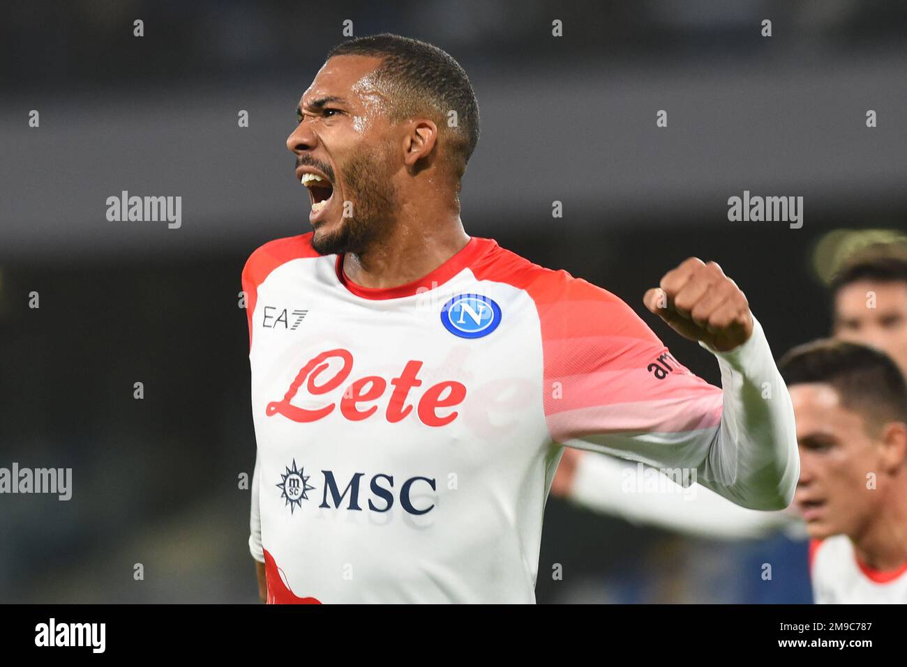 Juan Jesus of SSC Napoli rejoices after the net during the Coppa Italia ...