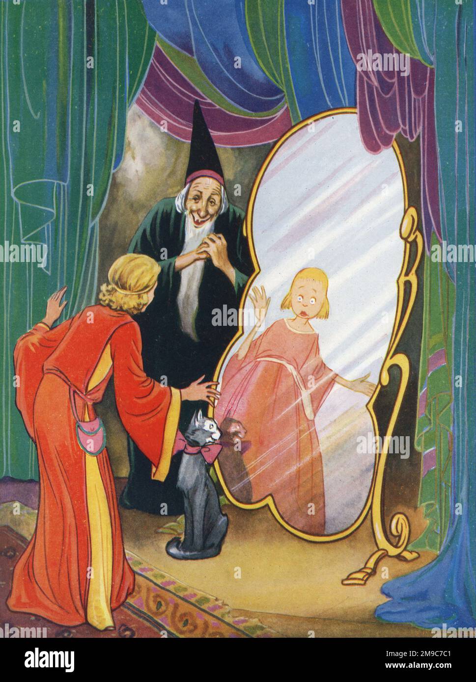 Illustration, The Mirror, What a Change Stock Photo - Alamy