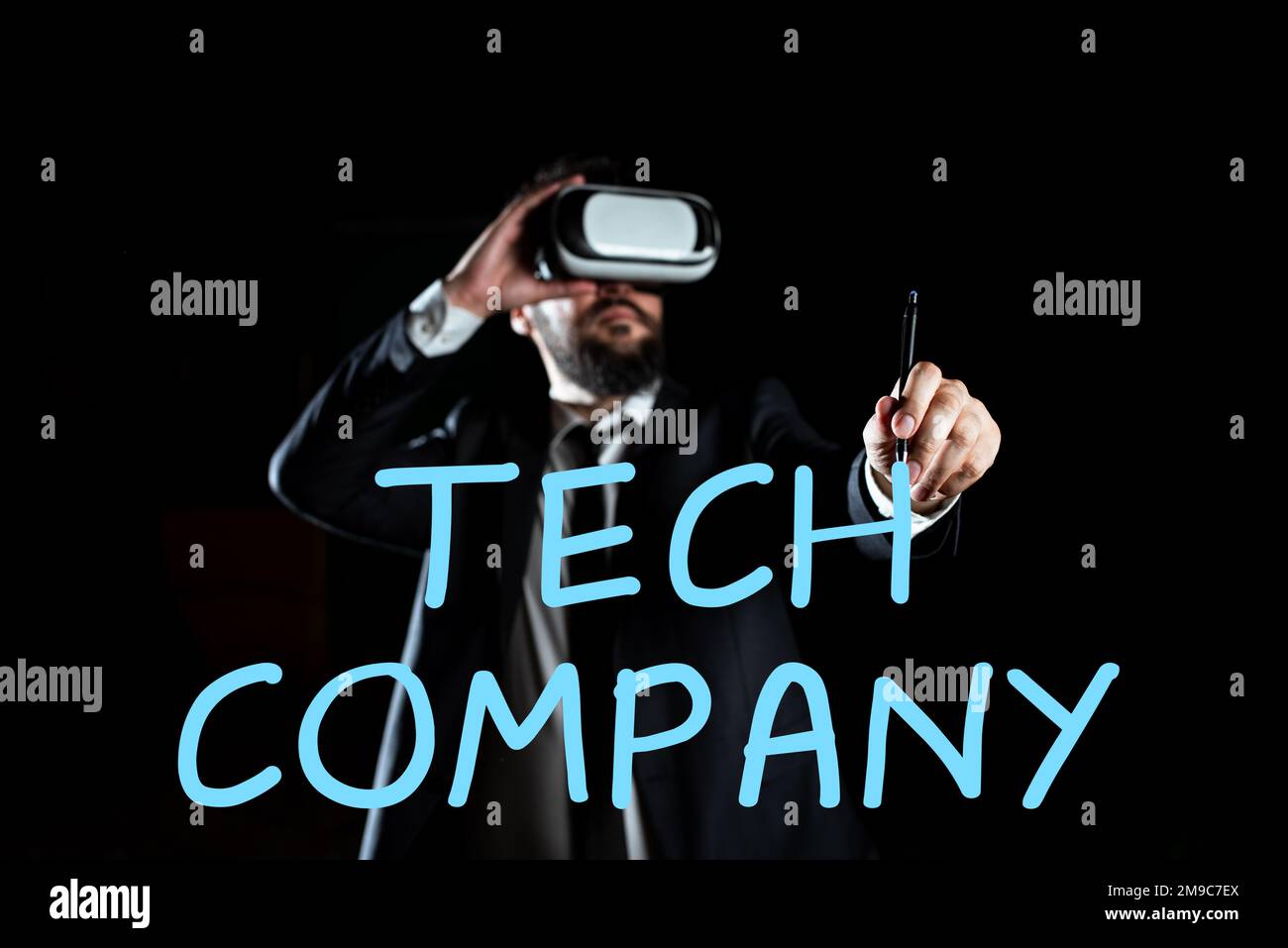 Text showing inspiration Tech Company. Business concept a company that ...