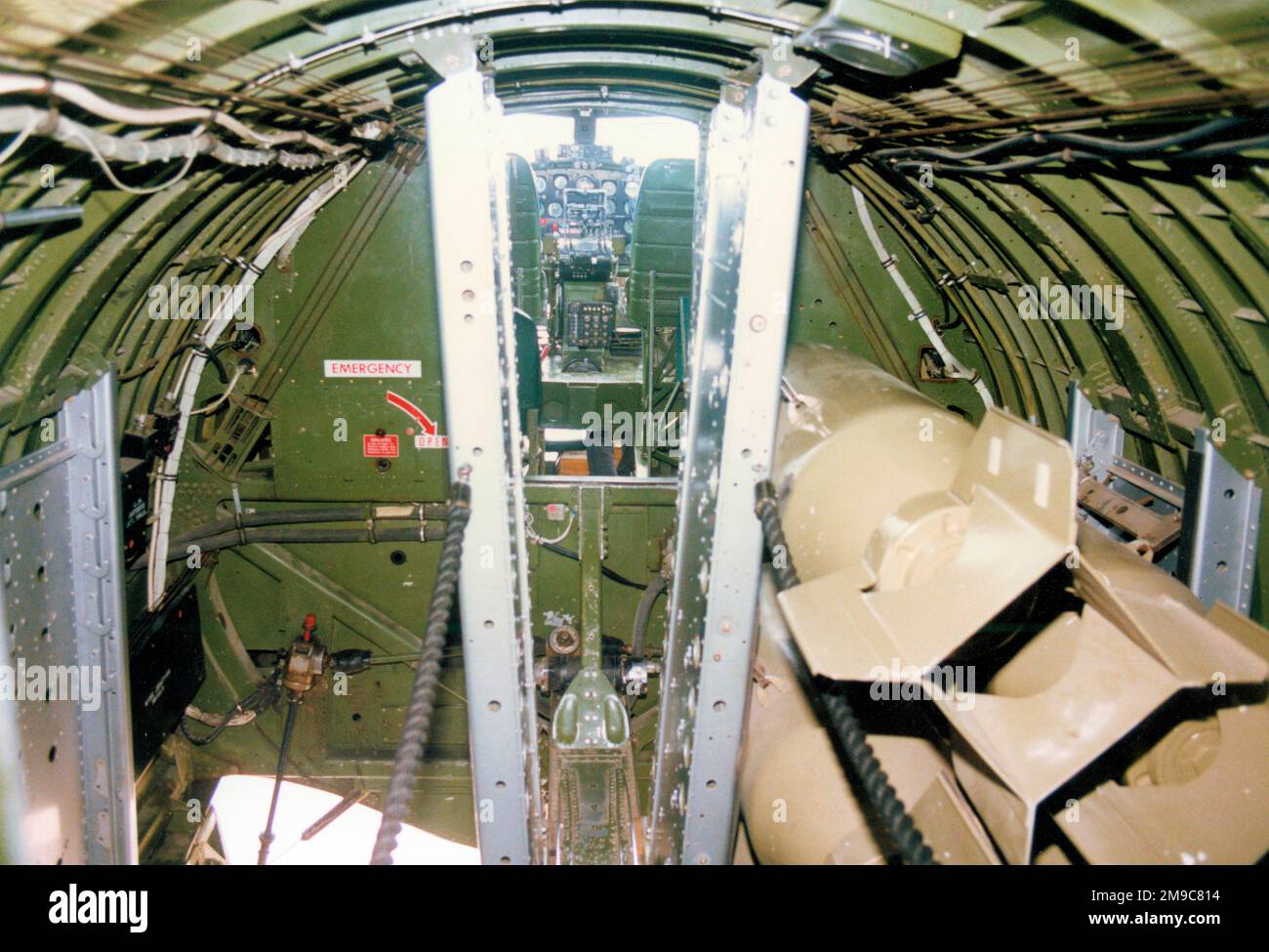 B-17G / PB-1W N7227C 'Texas Raiders', interior view forward over the ...
