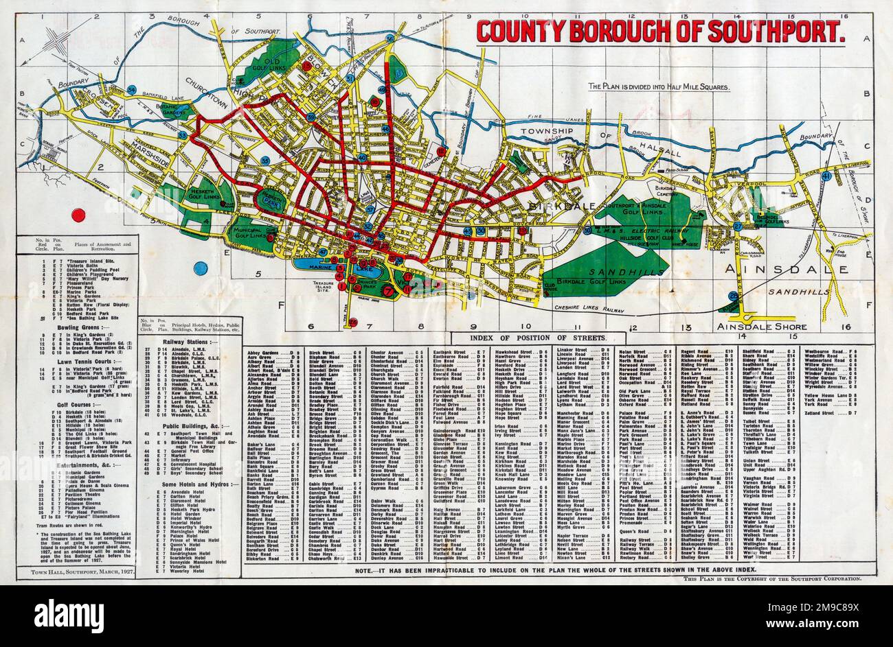 Southport map hi-res stock photography and images - Alamy