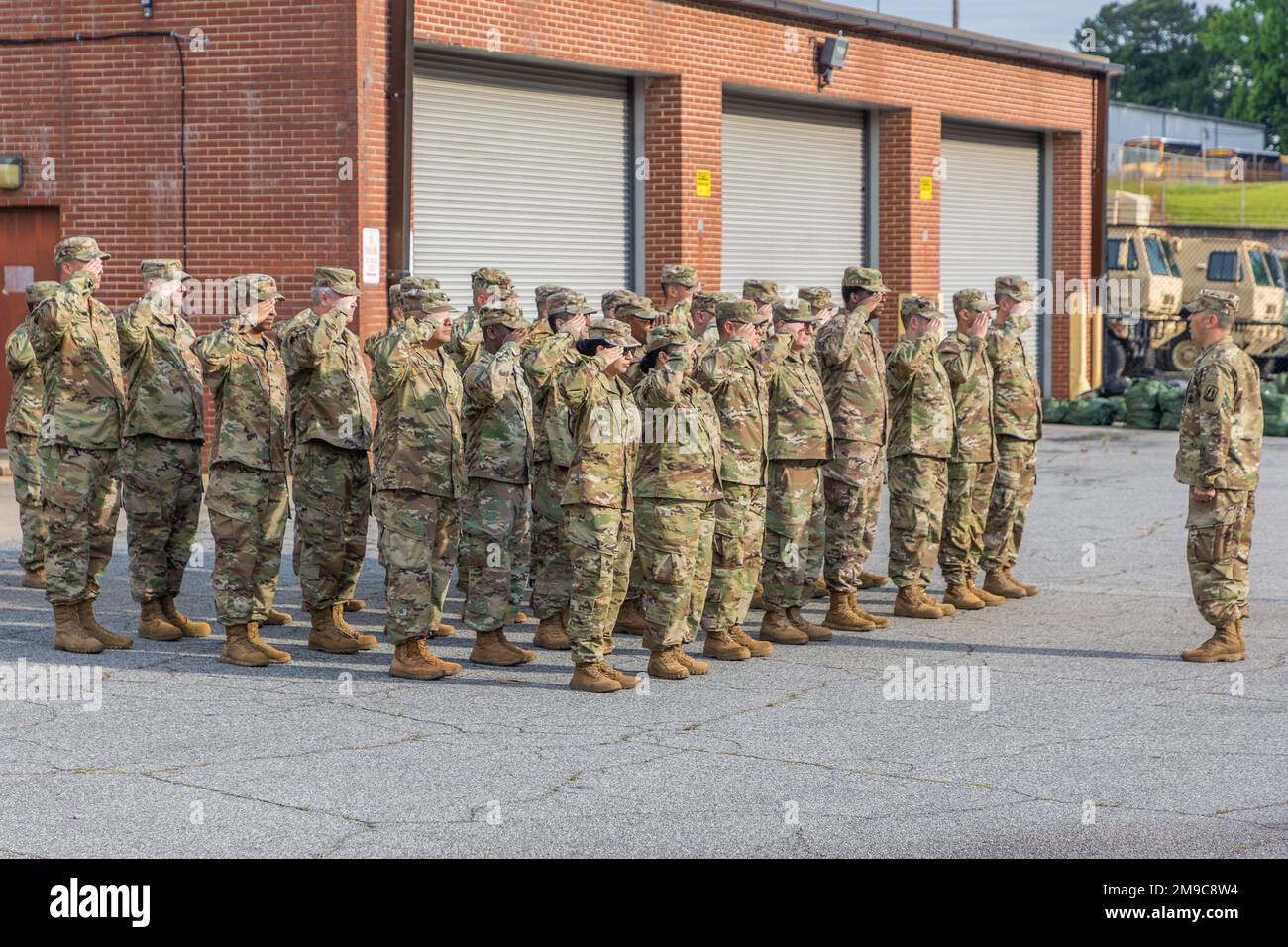 U.S. Army Soldiers assigned to 335th Signal Command (Theater), depart ...