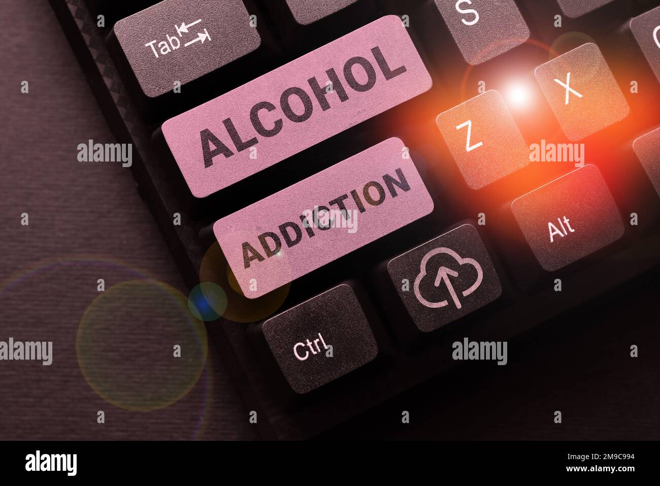 Text sign showing Alcohol Addiction. Business approach characterized by ...