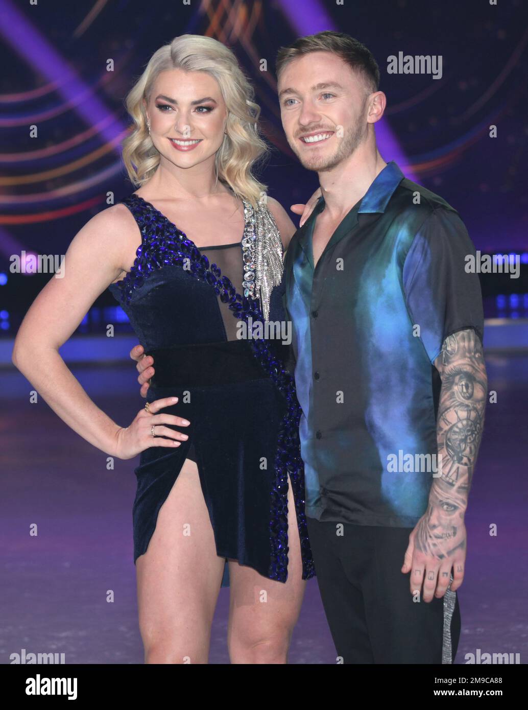 London, UK. Olivia Smart and Nile Wilson at the photocall for the set ...