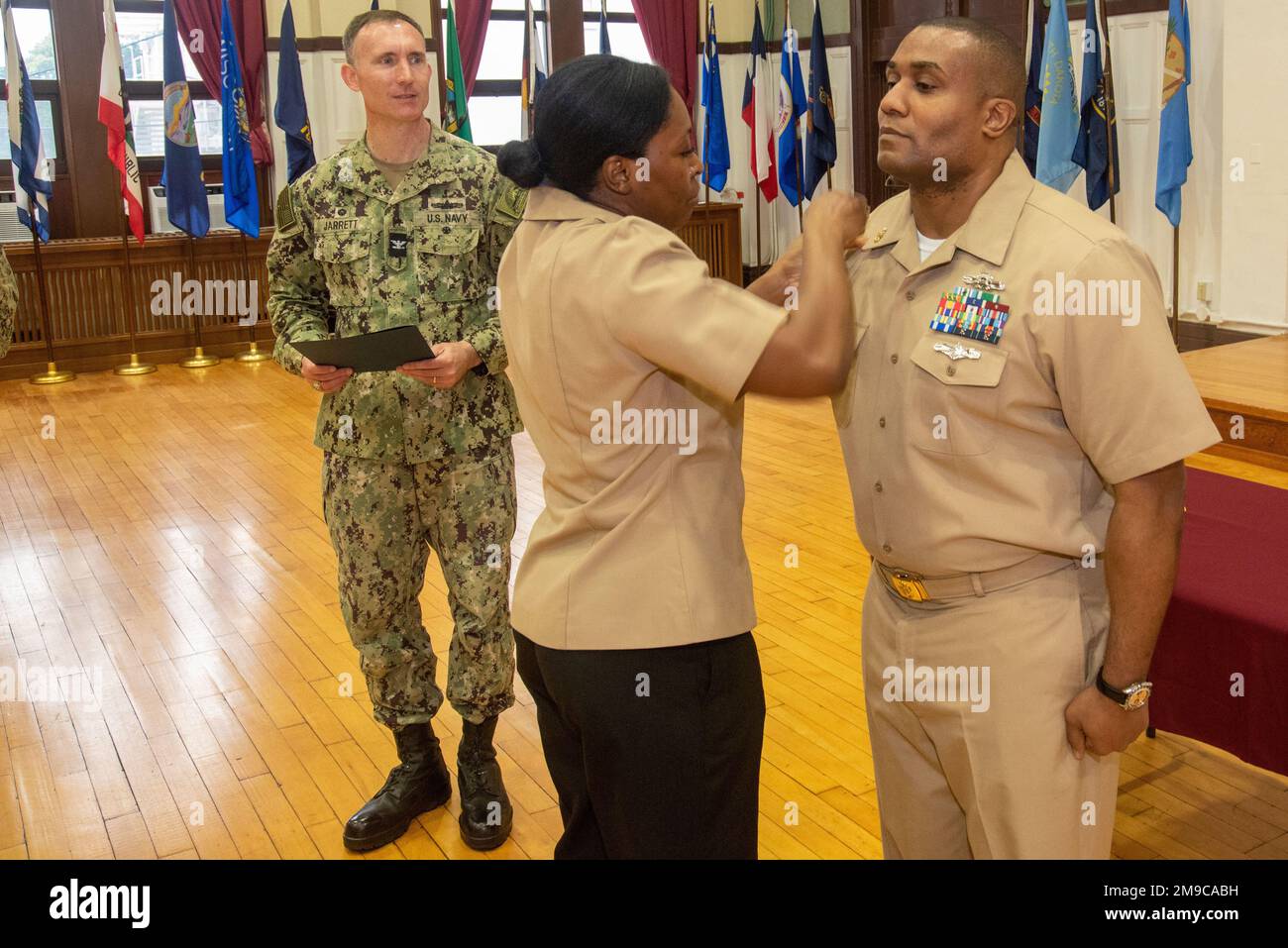 YOKOSUKA, Japan (May 16, 2022) Legalman 1st Class Ayanna Higgins, pins ...