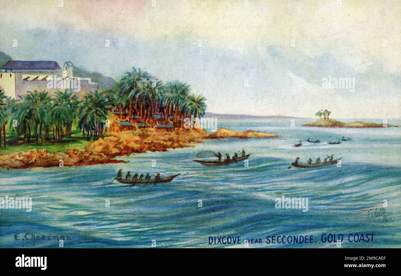 Ghana, West Africa - Dixcove, a coastal fishing community near Sekondi ...