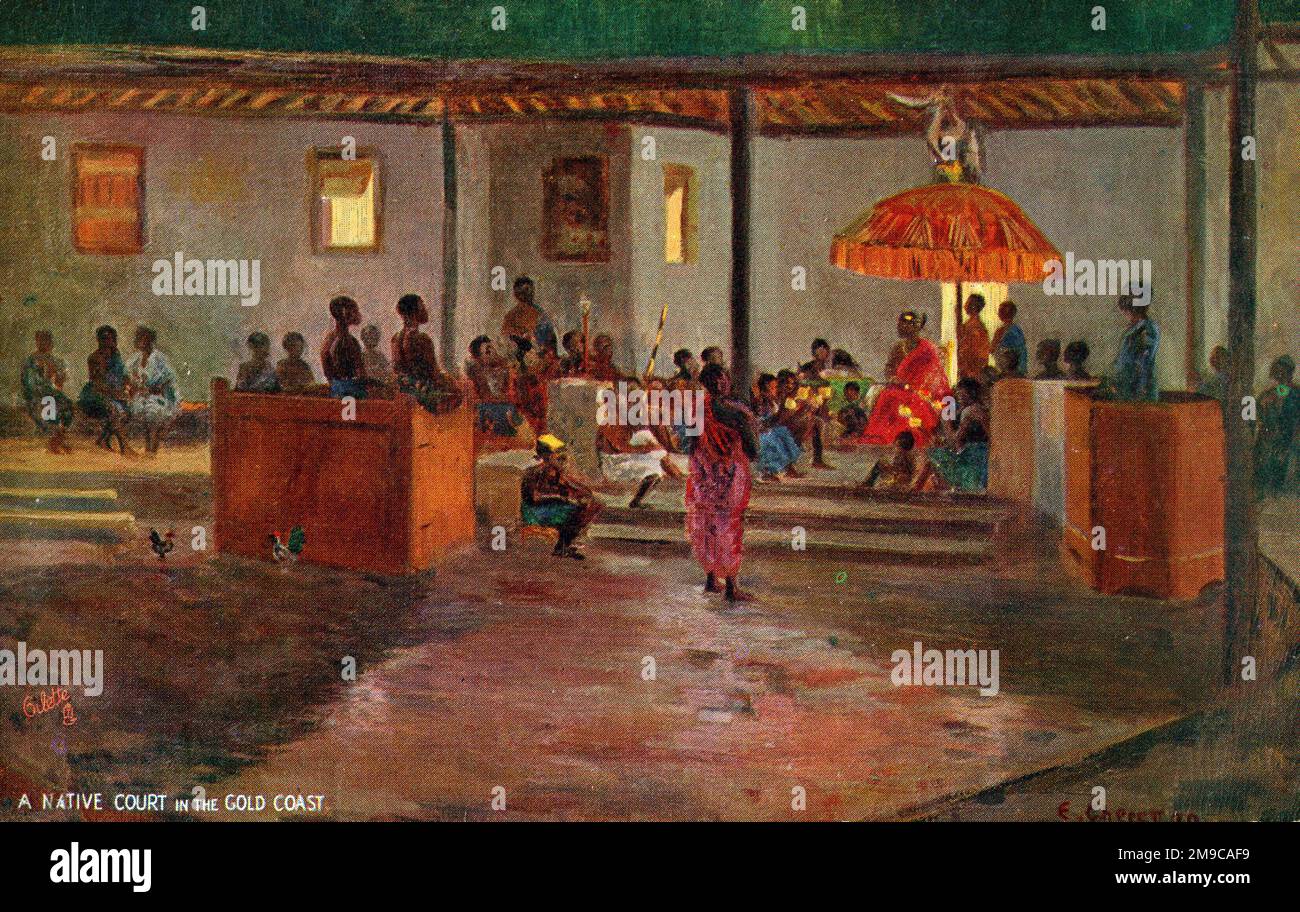 Ghana, West Africa - A Native Court Stock Photo - Alamy