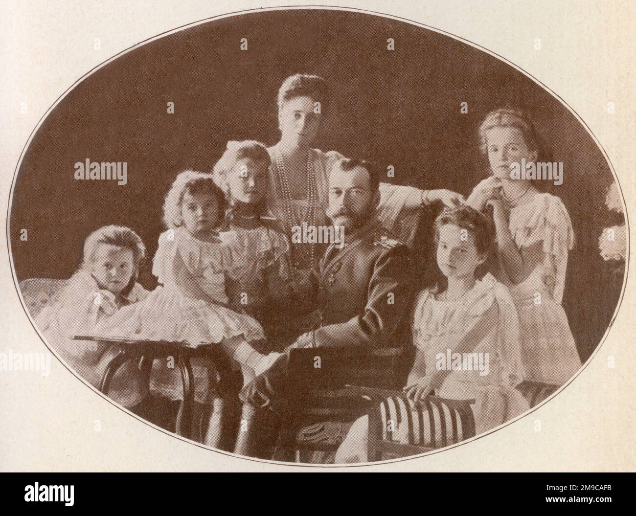 Russia - Tsar Nicholas II and family: (clockwise from left) Grand ...