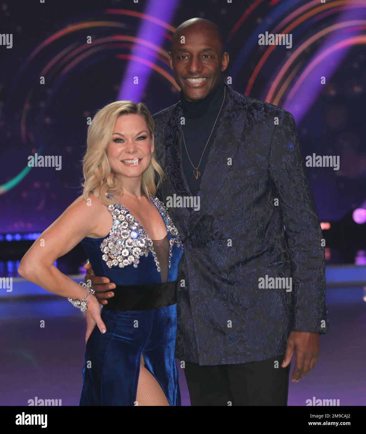 London, UK. Alexandra Schauman and John Fashanu at the photocall for ...