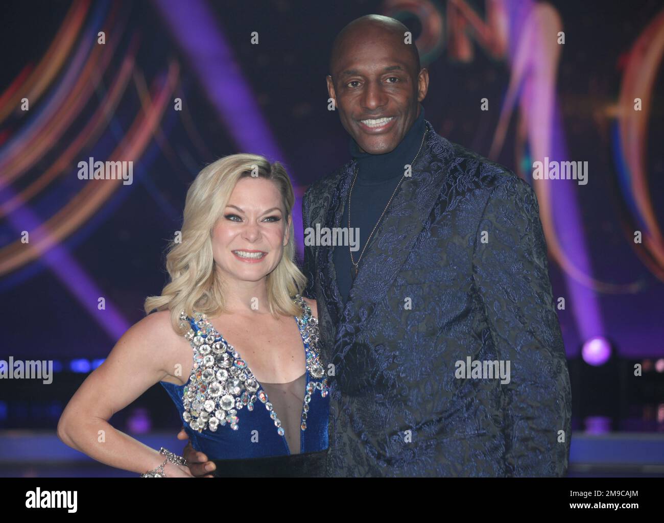 London, UK. Alexandra Schauman and John Fashanu at the photocall for ...