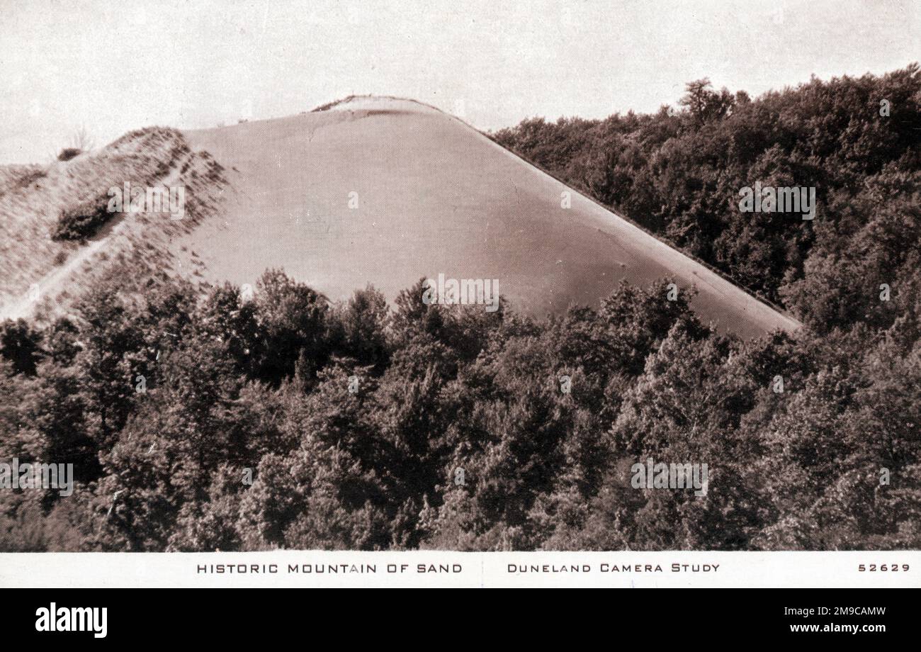 Historic Mound of Duneland Sand at Chesterton, Indiana, USA (Indiana ...