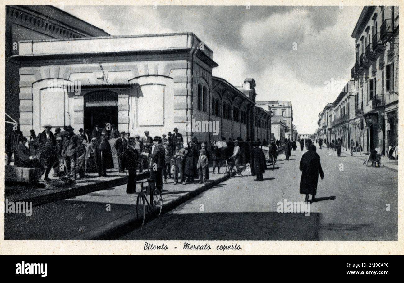 The Covered Market (Mercato coperto) at Bitonto, Puglia, Italy Stock ...