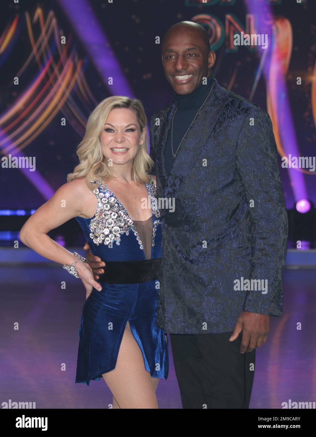 London, UK. Alexandra Schauman and John Fashanu at the photocall for ...